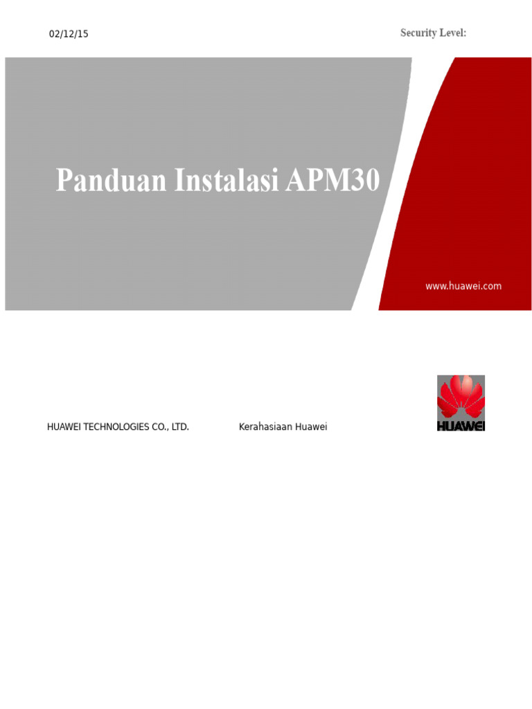 Panduan Instalasi APM30 Huawei | PDF