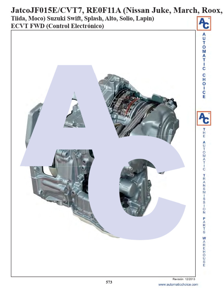 Jatco-JF015E-CVT7-RE0F11A-Nissan-Juke-March | PDF | Vehículos ...