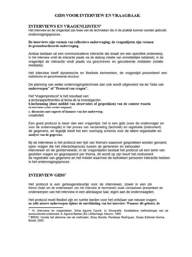 Gids Voor Semigestructureerd Interview | PDF