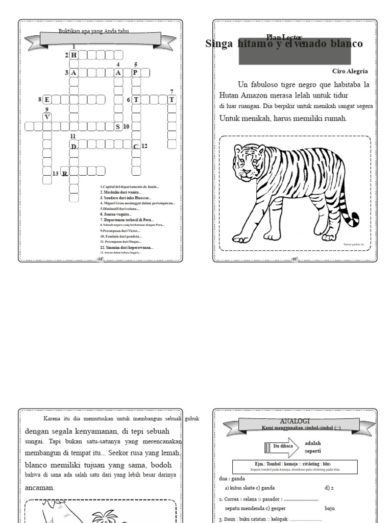 Cerita Singa Hitam dan Rusa Putih | PDF