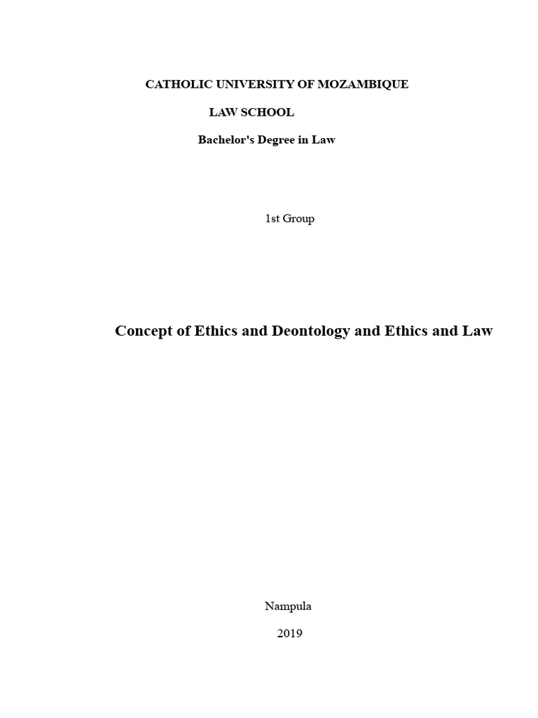 Ethics and Deontology in Law Studies | PDF | Jurisprudence | Morality