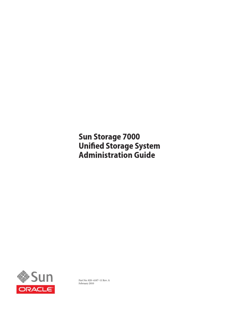 Sun Storage 7000 Unified Storage System Administration Guide | PDF ...