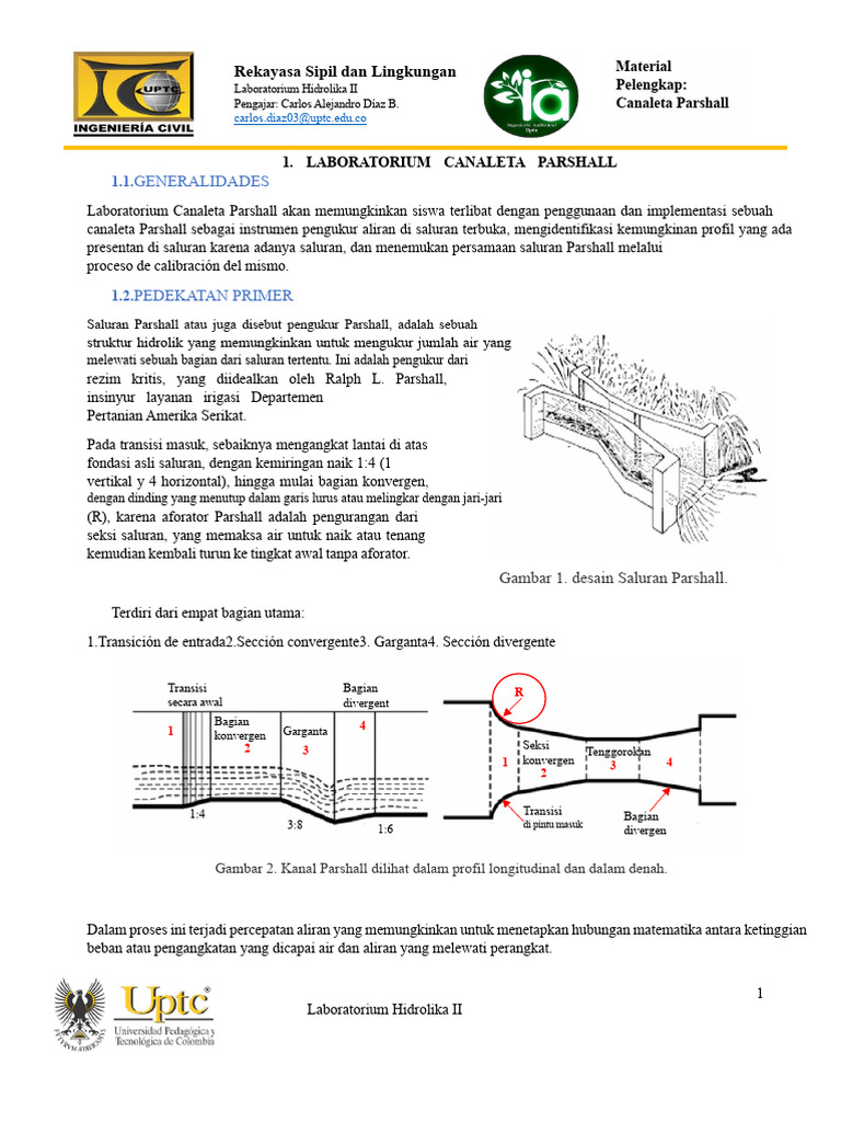 09 Lab Saluran Parshall CADB | PDF