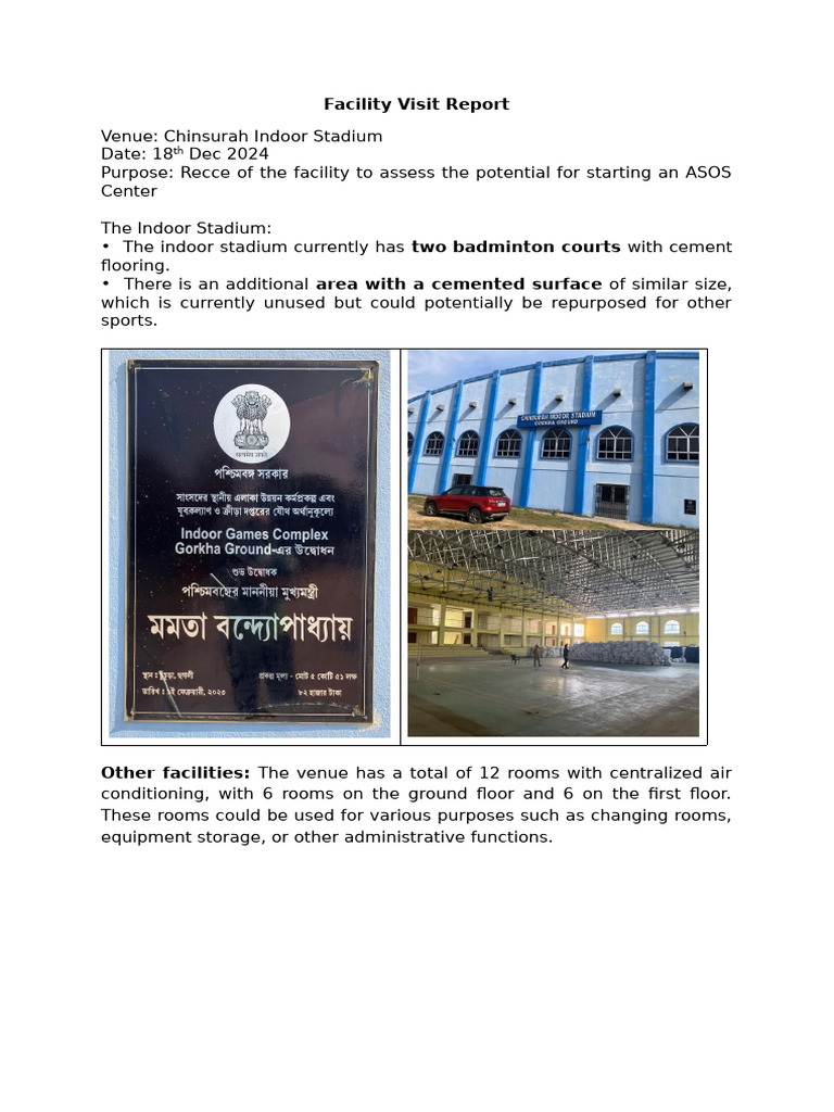 Facility Visit Report | PDF