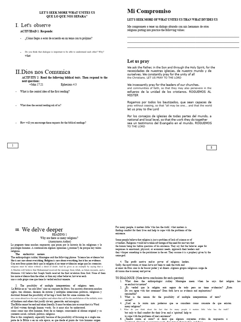 3.5. Interreligious Dialogue | PDF | Interfaith Dialogue | Second ...