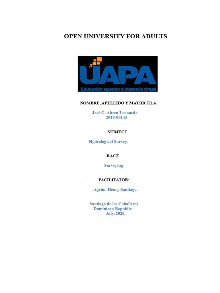 Hydrological Survey Characteristics Guide | PDF | Lake | River