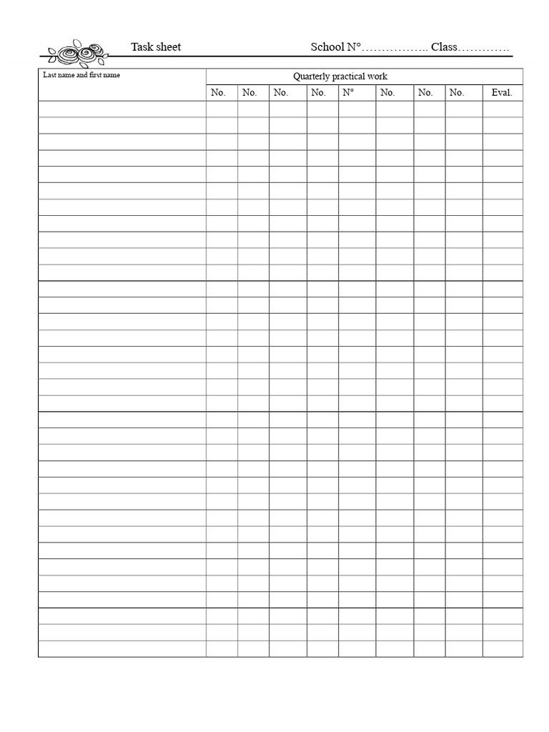 Practical Work Sheet | PDF