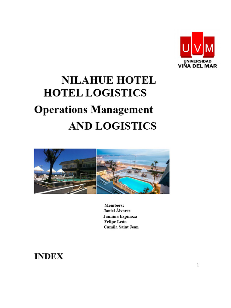 Hotel Operations and Logistics Management | PDF | Logistics | Supply Chain