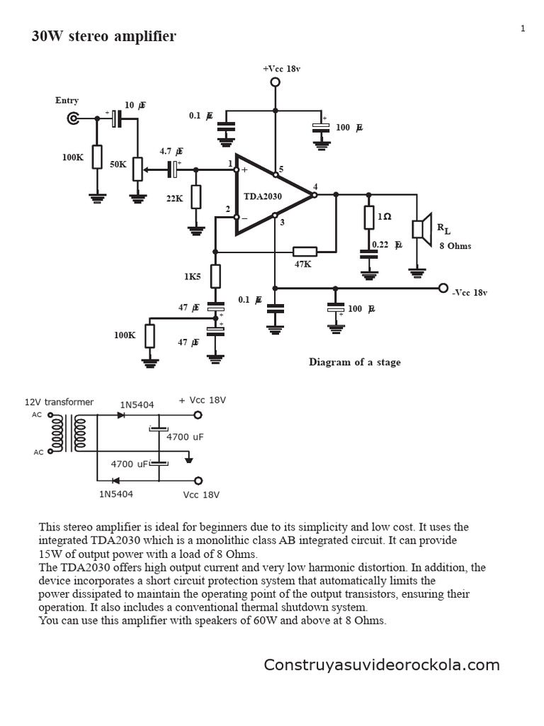30w Homemade Amplifier | PDF | Amplifier | Electrical Circuits