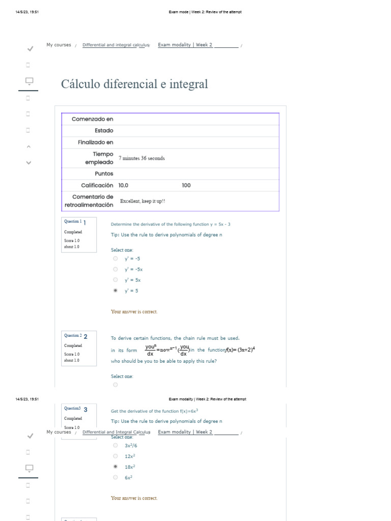 Week 2 Calculus Exam Review | PDF | Integral | Trigonometric Functions
