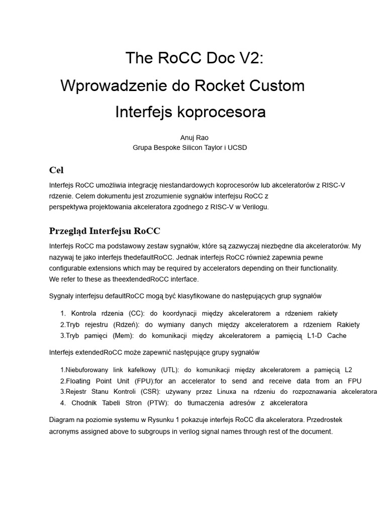 Dokument RoCC V2 | PDF