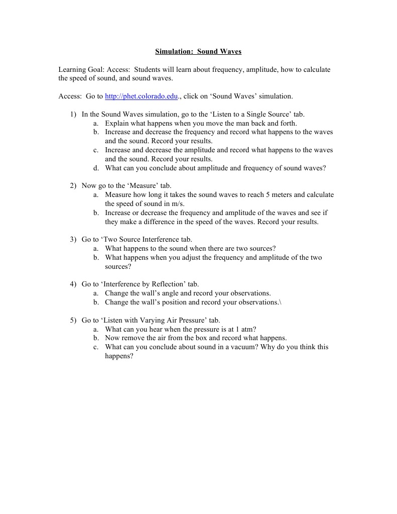 Sound Waves Simulation Guide | PDF | Science & Mathematics