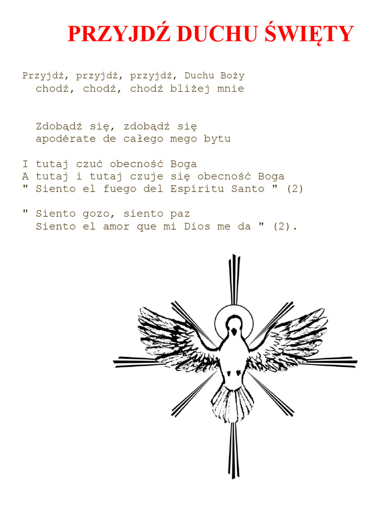 Przyjdź, Duchu Święty | PDF
