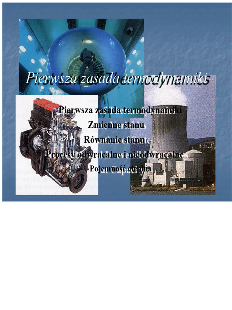 Pierwsza Zasada Termodynamiki | PDF
