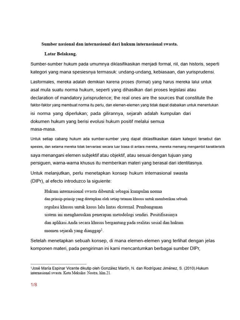 Sumber Hukum Internasional Swasta | PDF