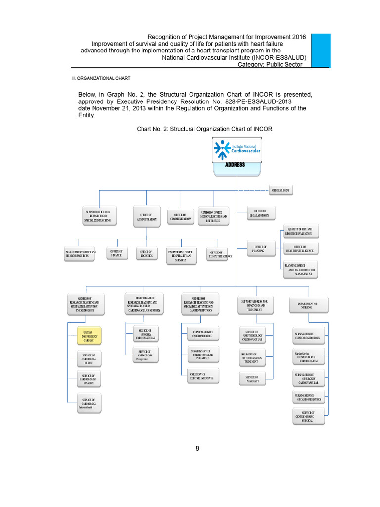 Organizational Chart | PDF | Cardiology | Health Care