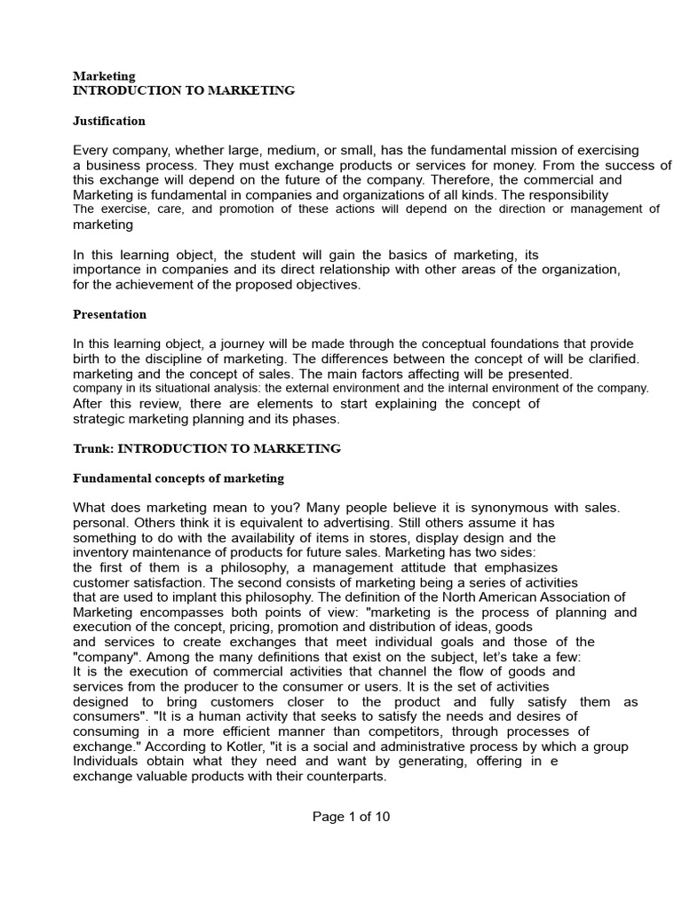 Introduction to Marketing Essentials | PDF | Marketing | Marketing Strategy