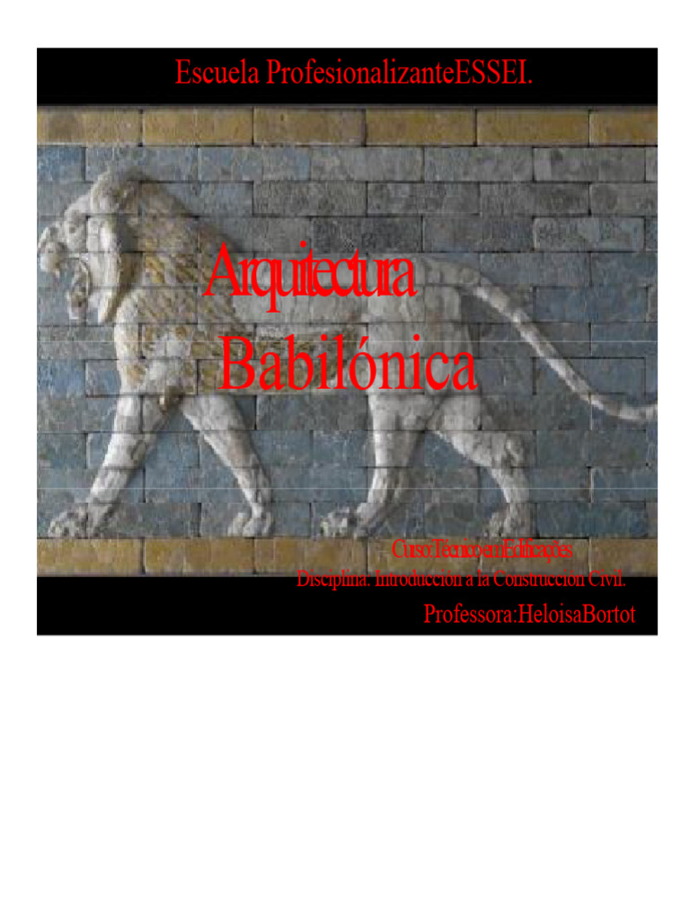 Clase 04 - Arquitectura Babilónica | PDF | Mesopotamia | Babilonia