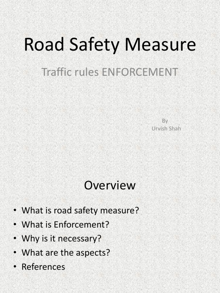 Road Safety Enforcement Strategies | PDF