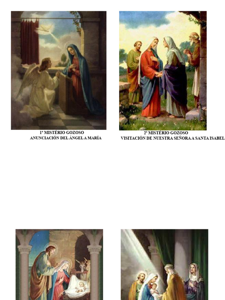 MISTERIOS GOZOSOS DEL ROSARIO | PDF