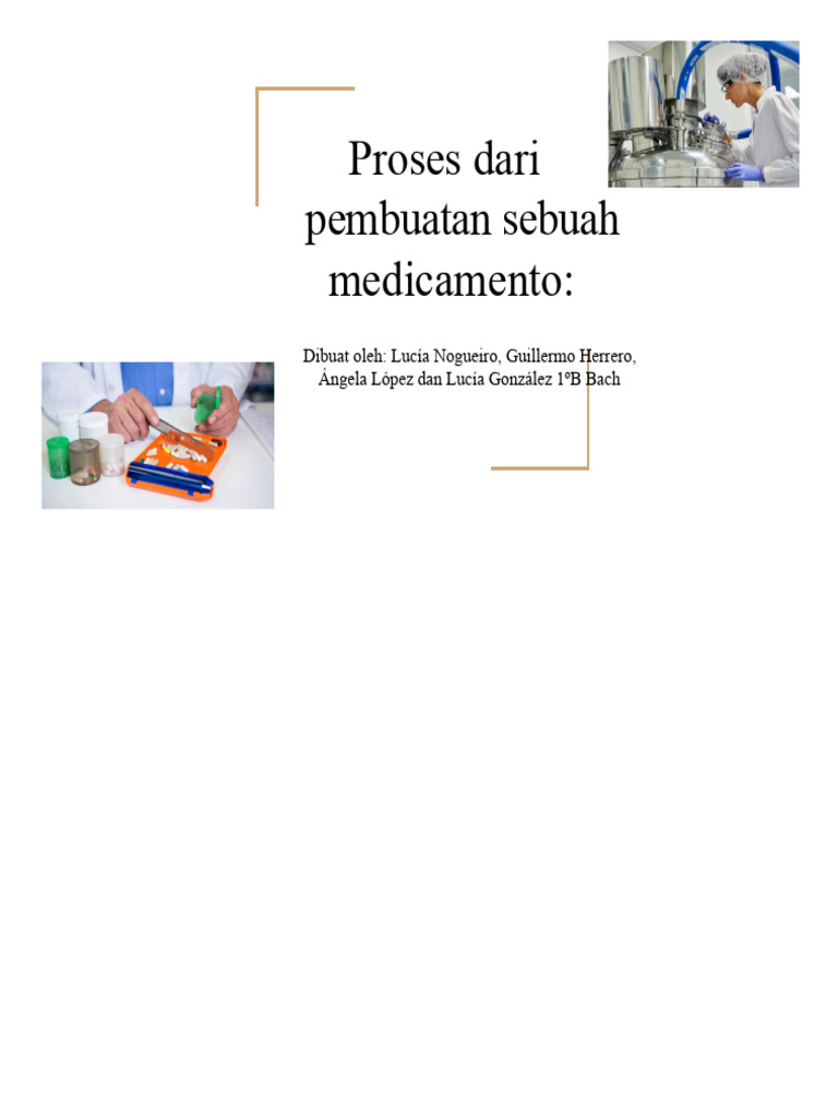 Proses Pembuatan Obat | PDF