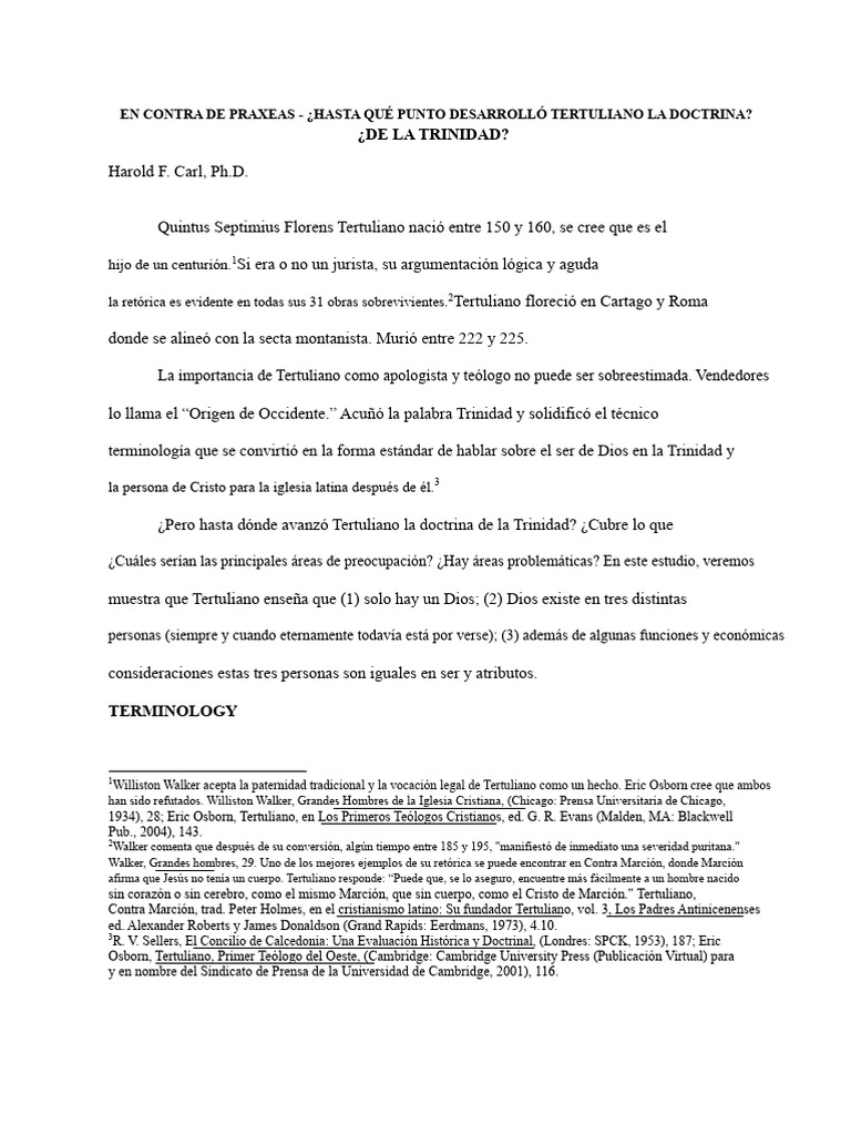 Contra Práxeas | PDF | Trinidad | espíritu Santo