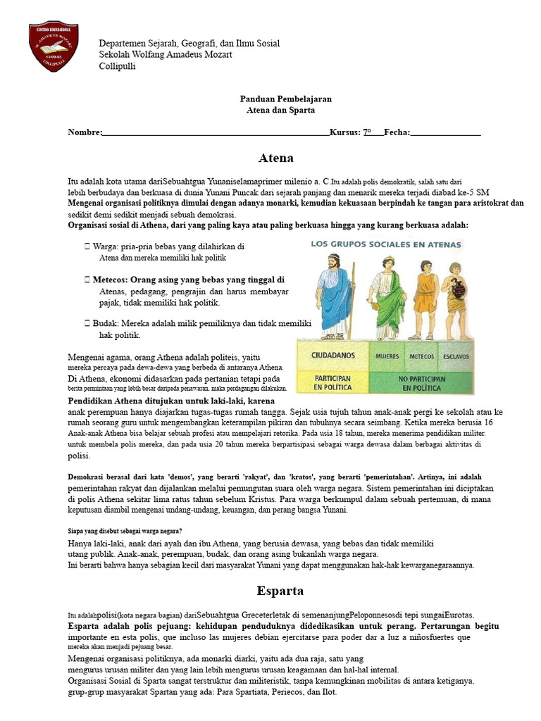Perbandingan Athena dan Sparta dalam Sejarah | PDF