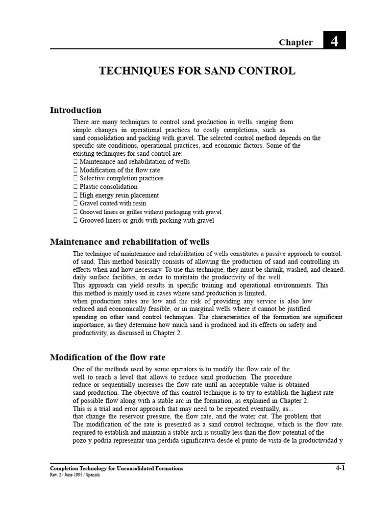 Sand Control Techniques in Wells | PDF | Oil Well | Epoxy