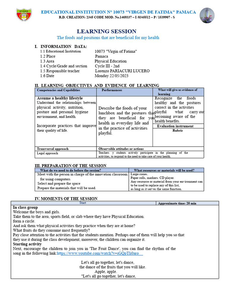 LEARNING SESSION 1st and 2nd II | PDF | Chicken | Foods