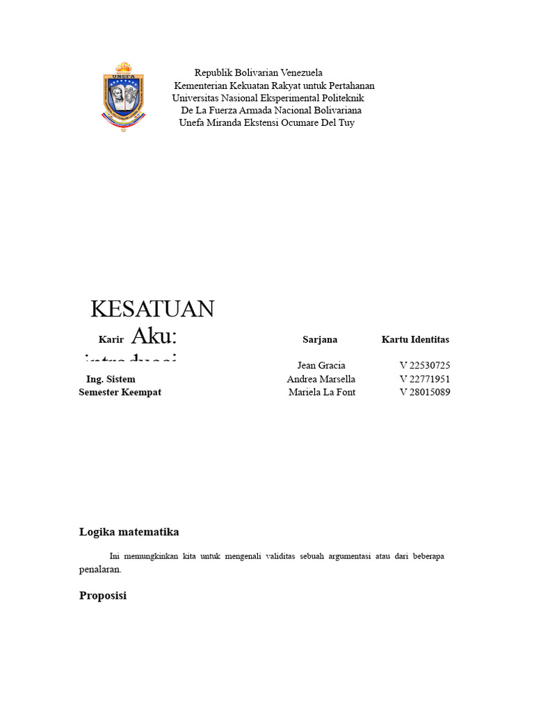Unit 1 pengantar logika matematika | PDF