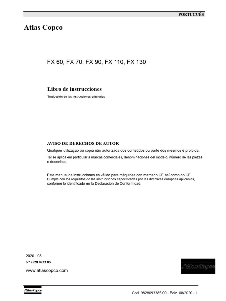 Man FX60 A FX130 9828093385 Ed 00 (PT) | PDF | Refrigerante | Refrigeración