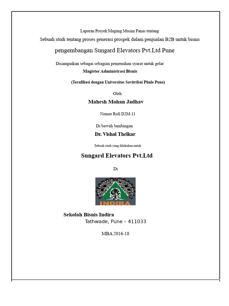 Proses Generasi Prospek B2B Sungard | PDF