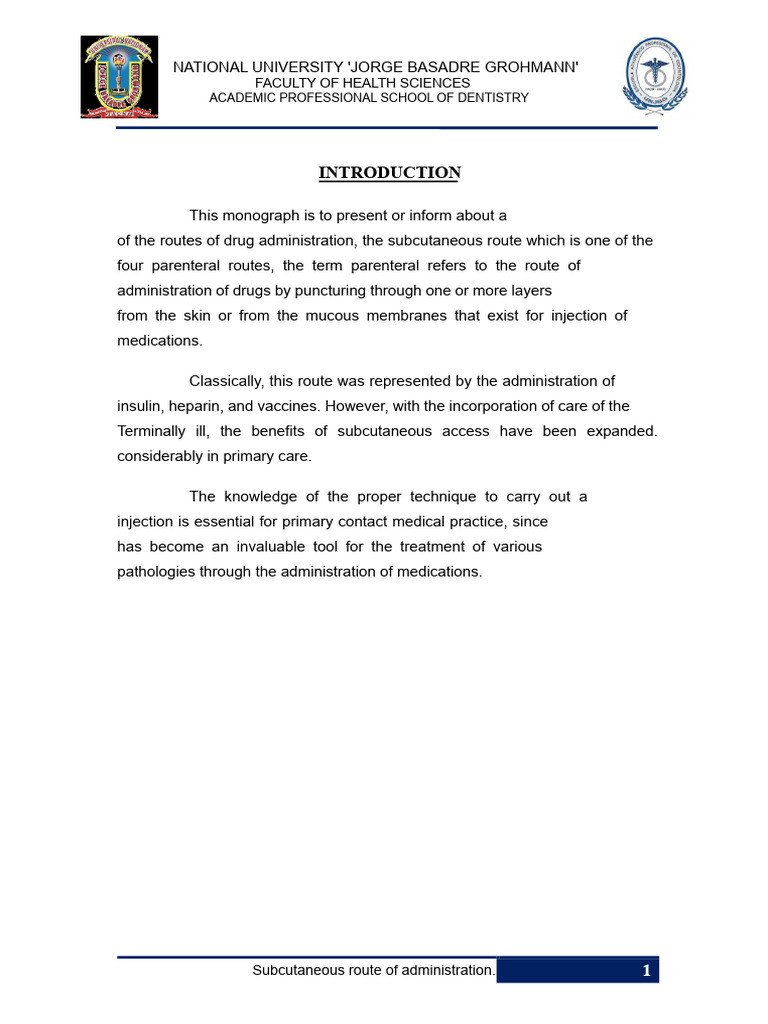 Subcutaneous Drug Administration Guide | PDF | Injection (Medicine ...
