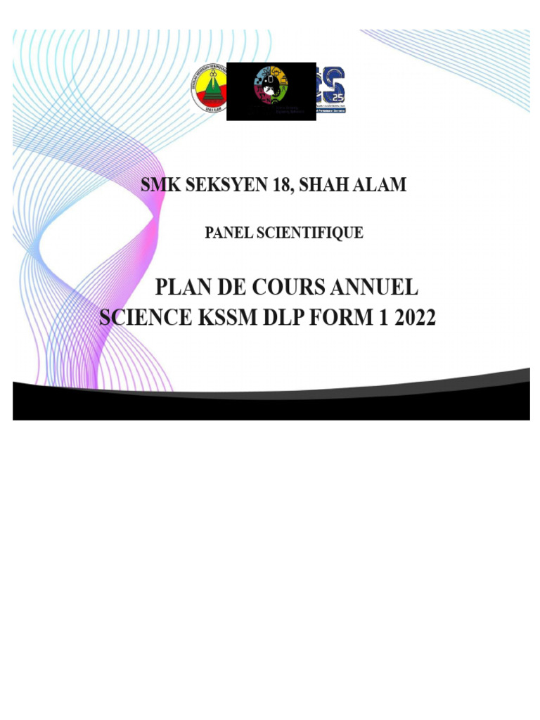Plan de cours Science Form 1 DLP 2022 | PDF | Photosynthèse | Cellule ...