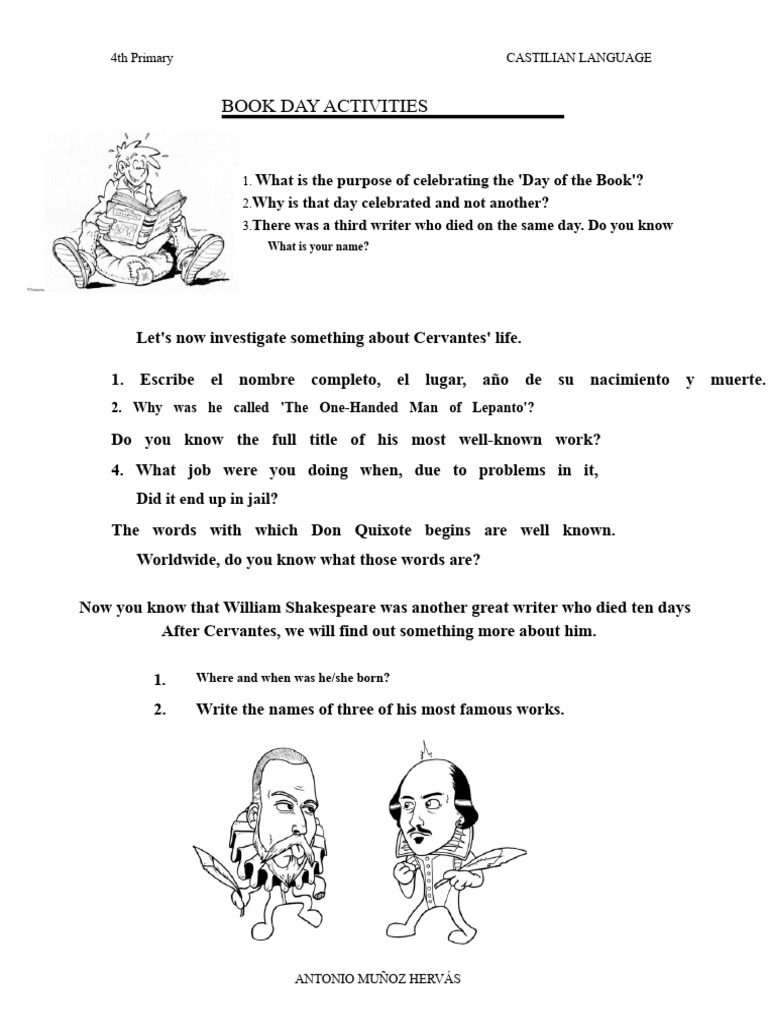 Book Day Activities | PDF