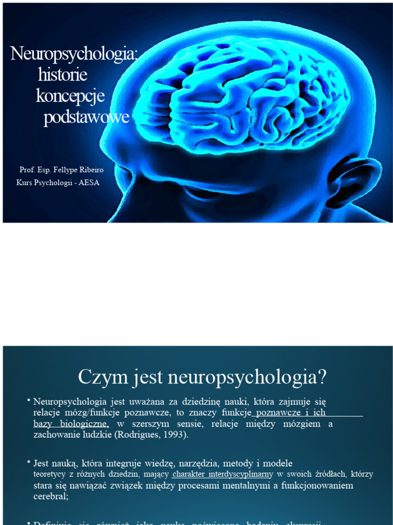 LEKCJA 01 WPROWADZENIE DO NEUROPSYCHOLOGII | PDF