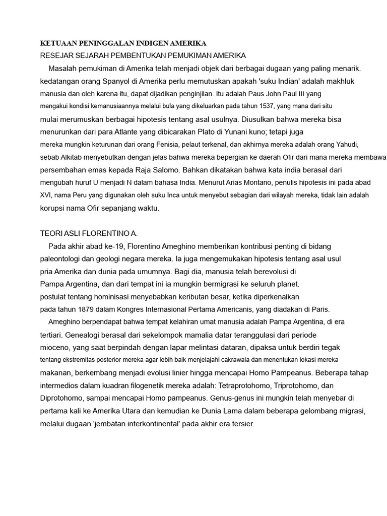 Asal Usul dan Budaya Suku Indigen Amerika | PDF