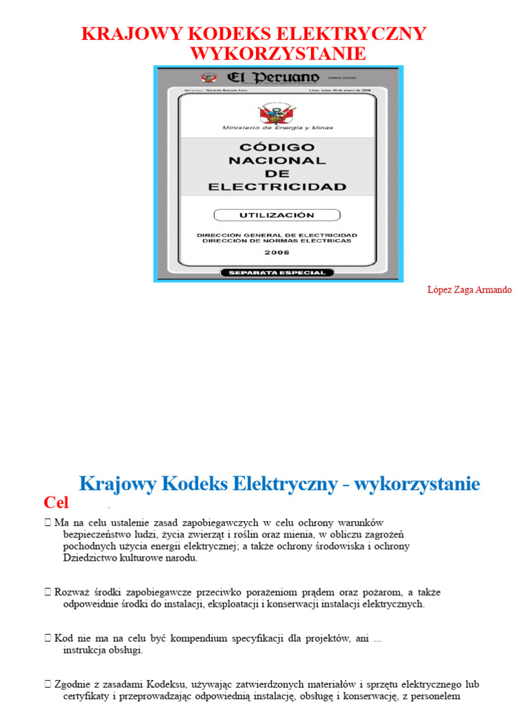 Krajowy Kodeks Elektryczny | PDF