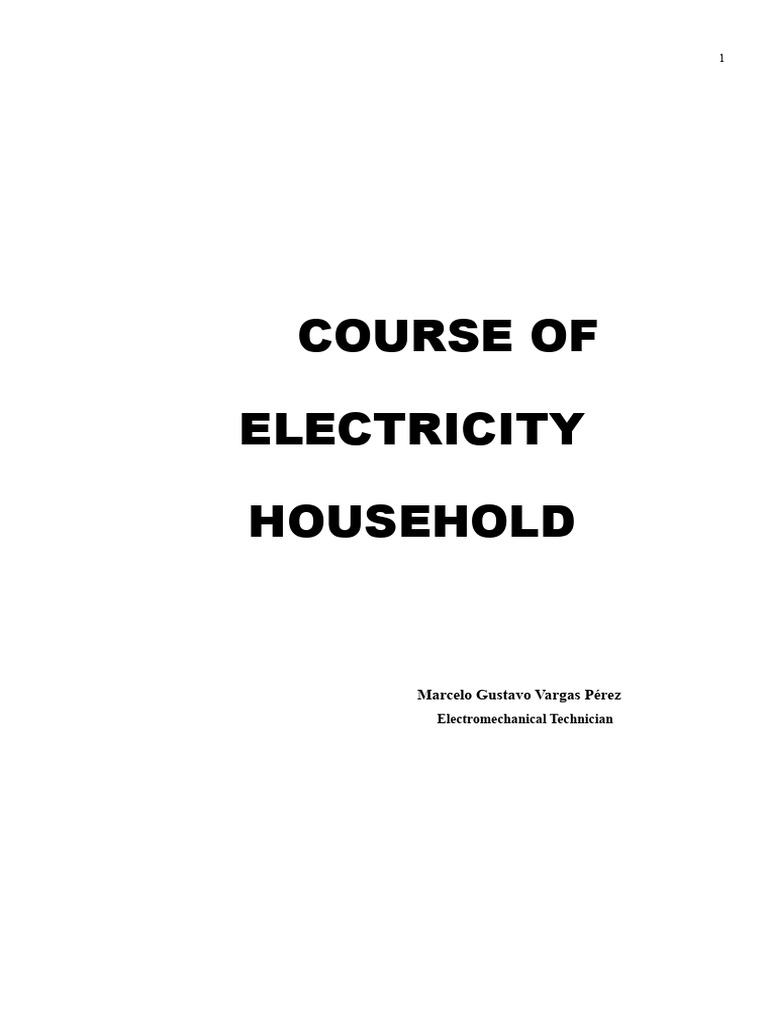 Household Electricity Training Course | PDF | Volt | Electrical Wiring