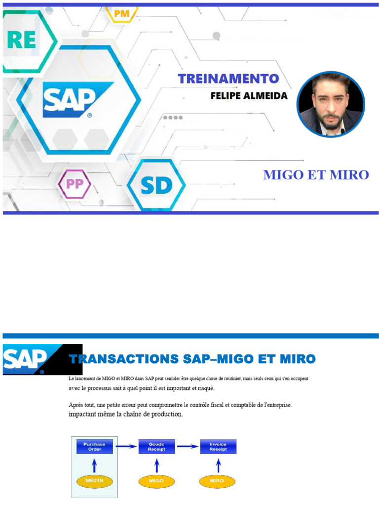 Guide des Transactions SAP MIGO et MIRO | PDF | Facture | Inventaire