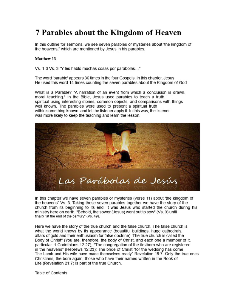 7 Parables About The Kingdom of Heaven | PDF | Parables Of Jesus | Jesus