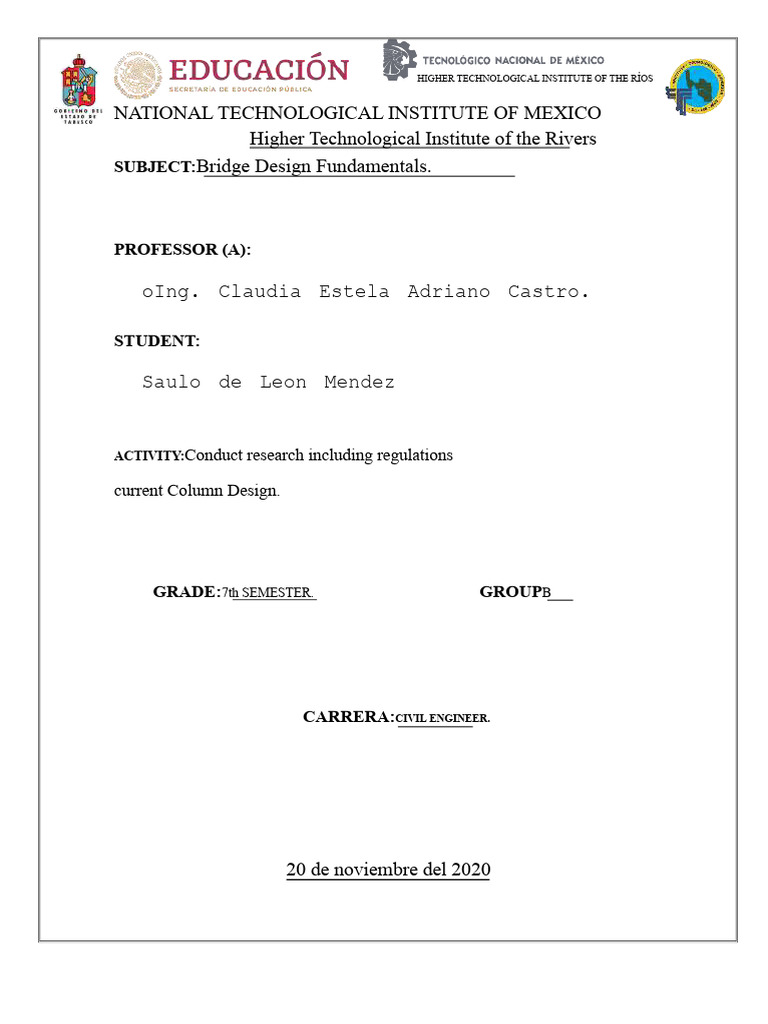 Task 2 Column Research | PDF | Bending | Concrete