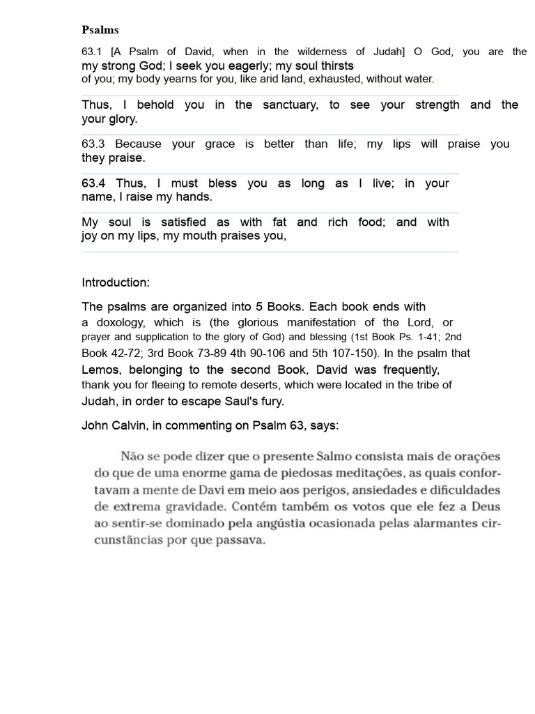 Psalms 63 | PDF