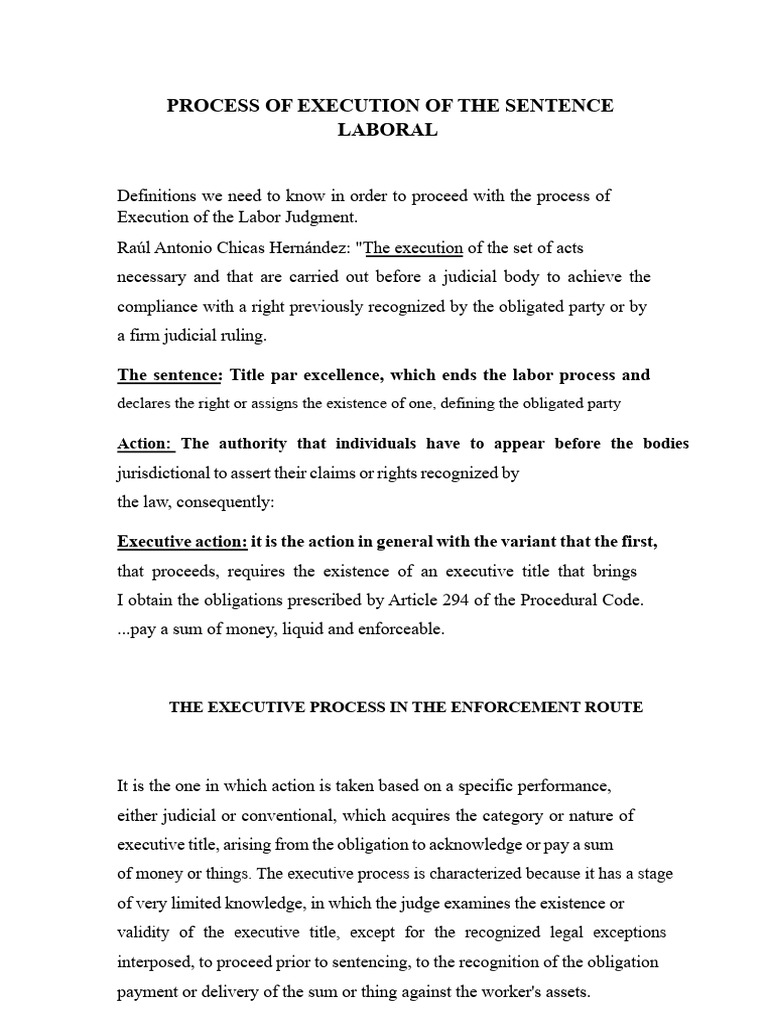 Labor Judgment Execution Process Guide | PDF | Judgment (Law) | Guarantee