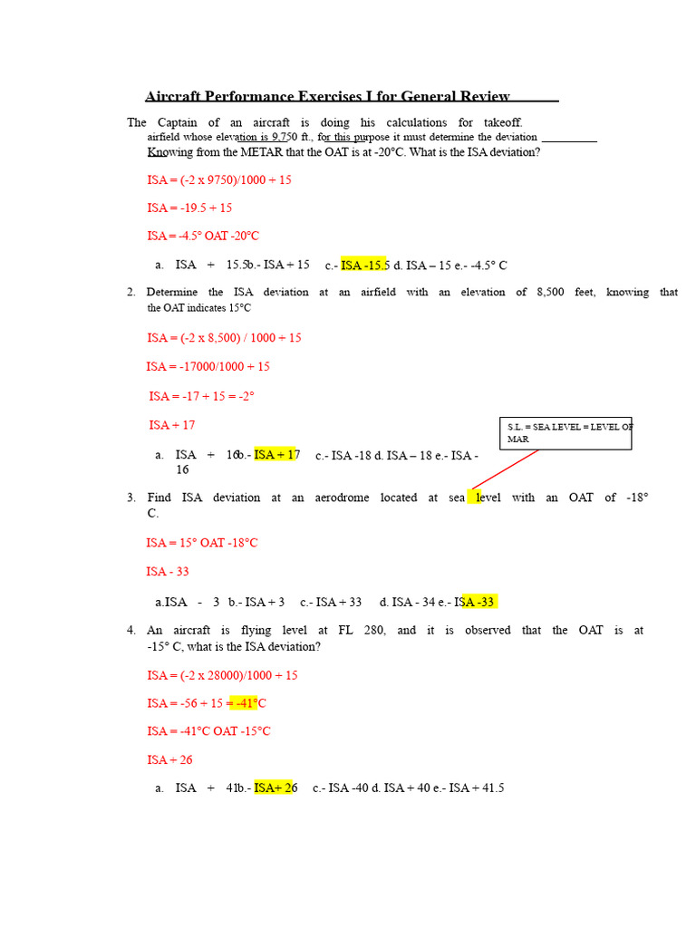 Aircraft Performance Calculations Guide | PDF | Aerodrome | Takeoff
