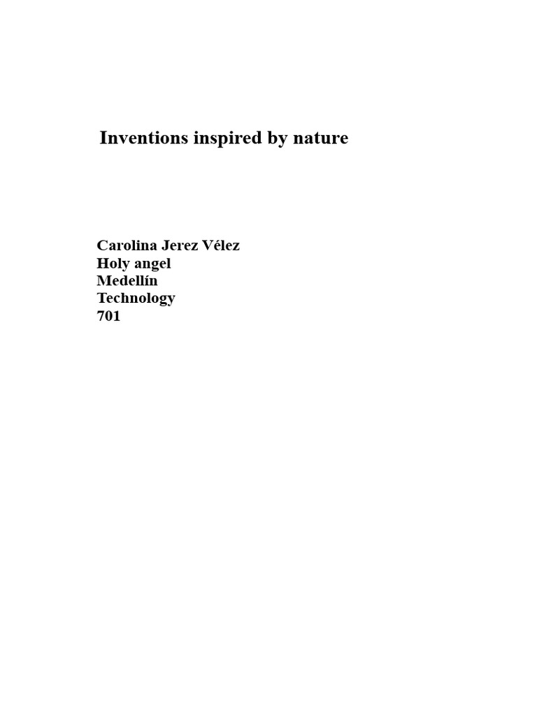Inventions Inspired by Nature | PDF