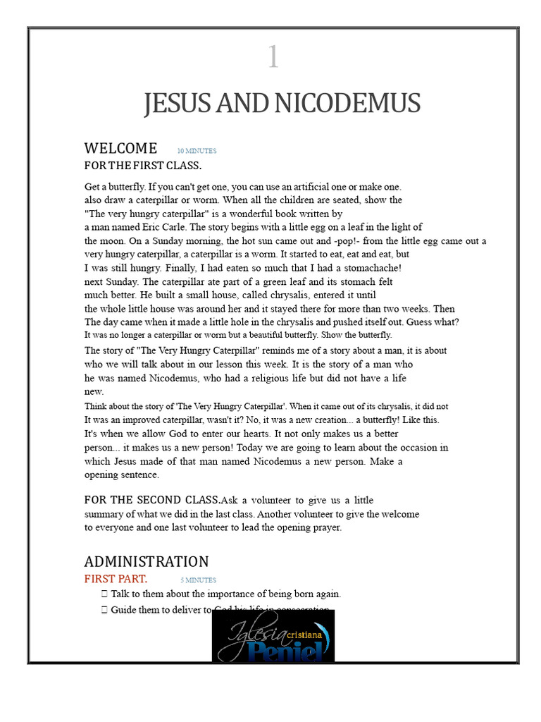 Lesson 4 - Jesus and Nicodemus | PDF | Born Again | Jesus