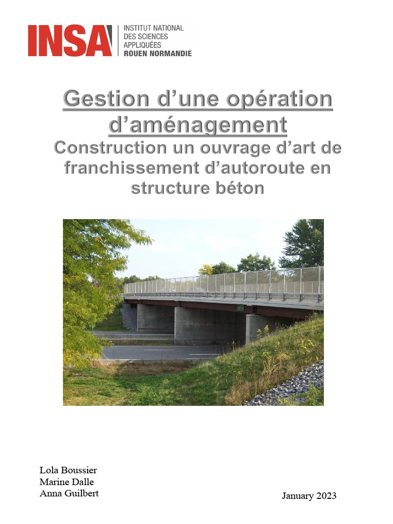 Report On The Development Operation of A Crossing Structure. | PDF ...