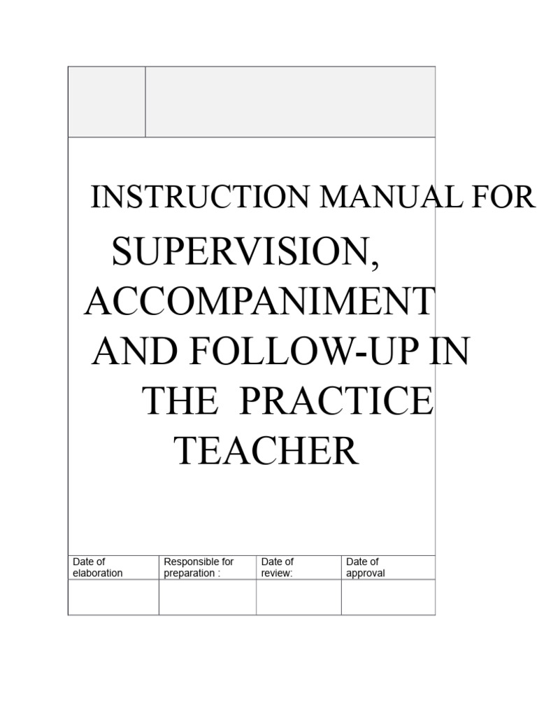 Classroom Observation Instruction Manual | PDF | Teachers | Pedagogy