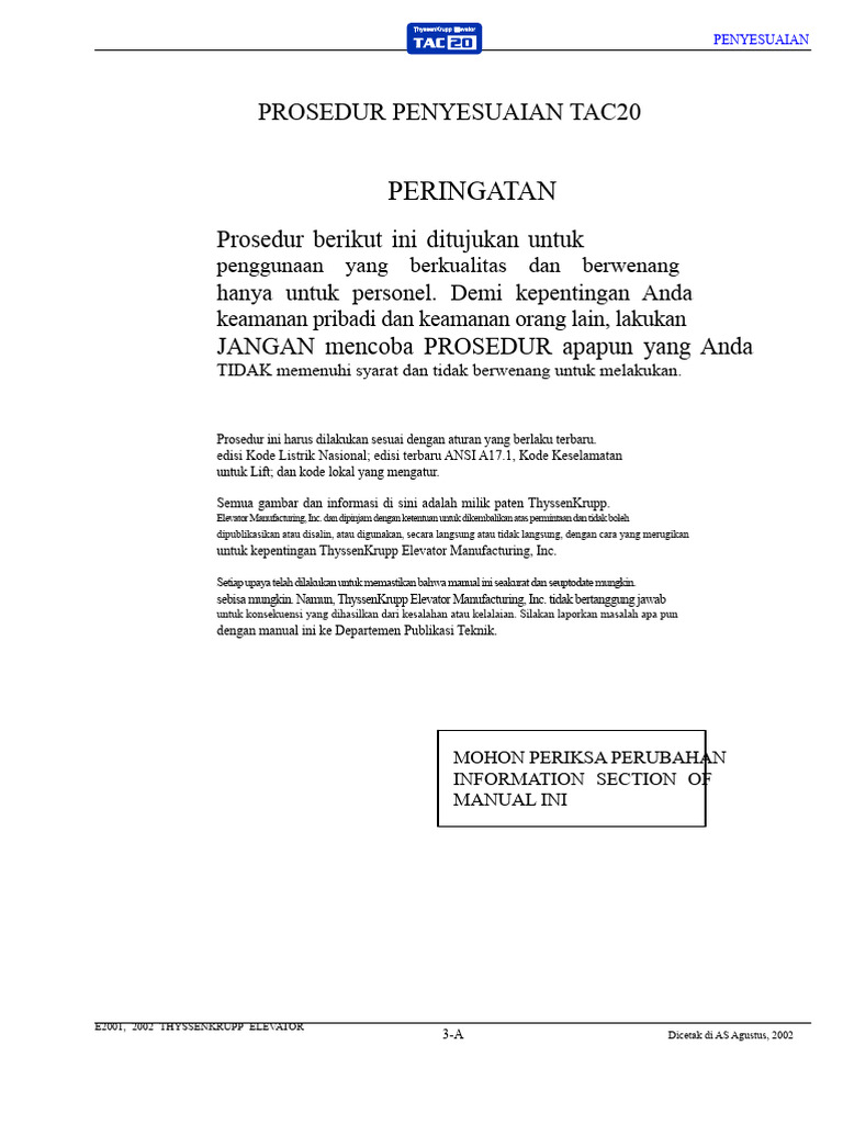 Penyesuaian TAC 20 | PDF